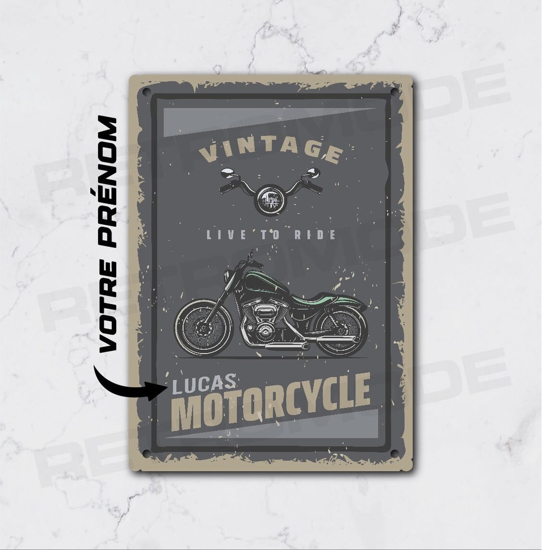Personalized Motorcycle Plate, Biker Garage Wall Decoration, Biker ...