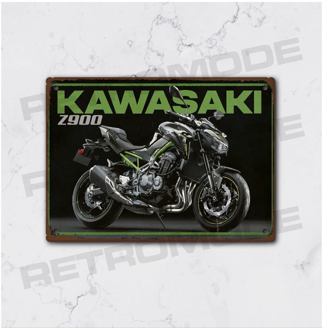 Vintage Kawasaki Z900 Metal Plate, Gift Idea for Motorcycle Fans - Etsy