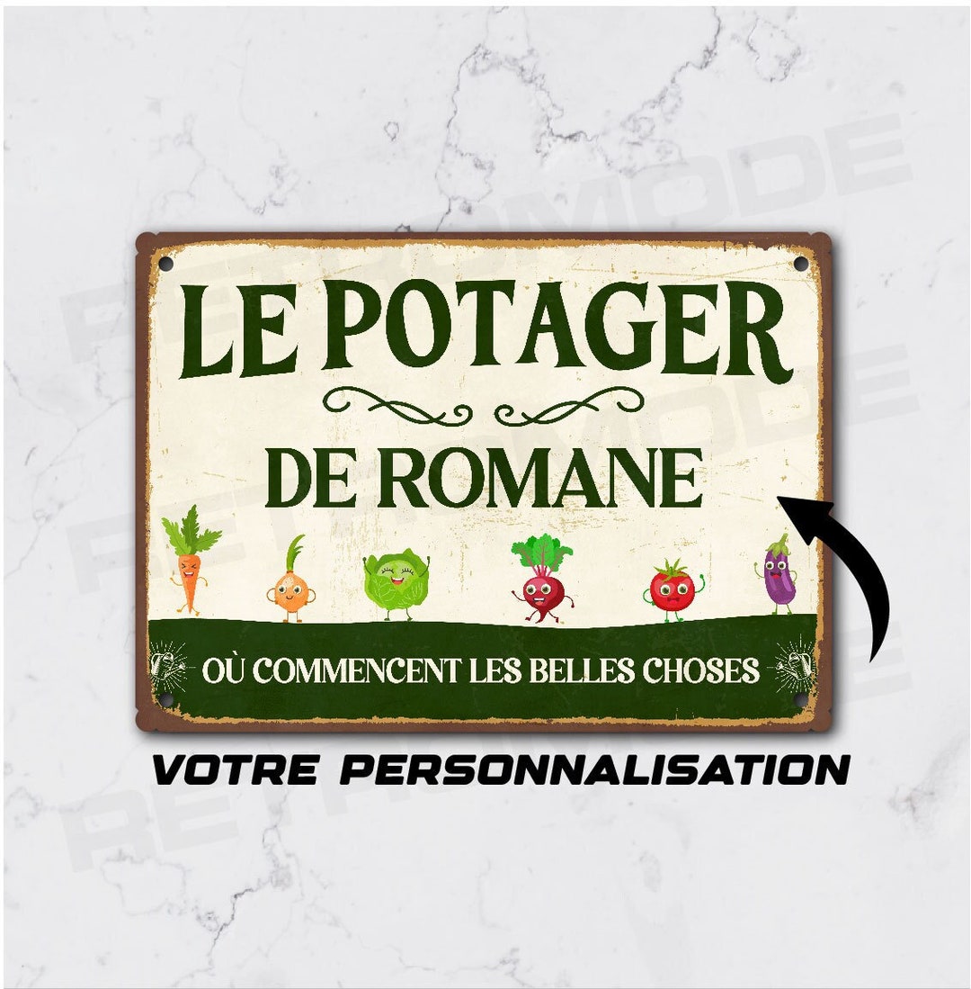 Personalized Vintage Vegetable Garden Metal Sign, Gift Idea for ...