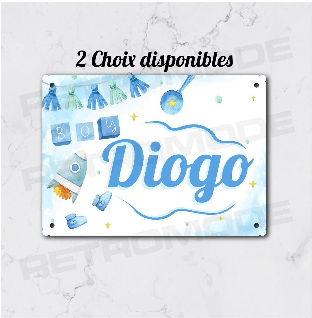 Metal Plaque With Personalized First Name, Gift Idea for Children, Baby ...