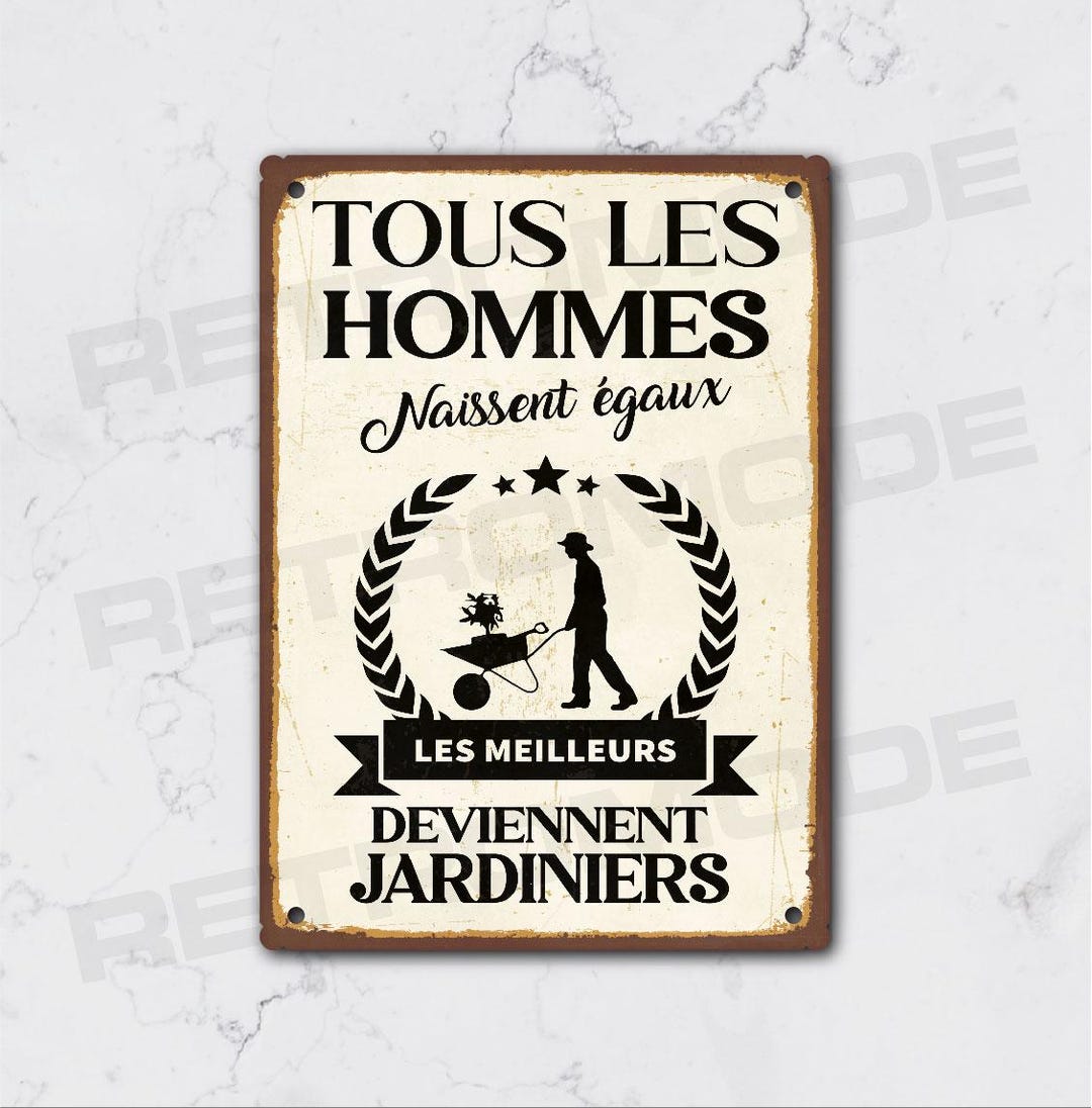 Vintage Metal Sign Gardener Quote, Wall Decoration With Gardener ...