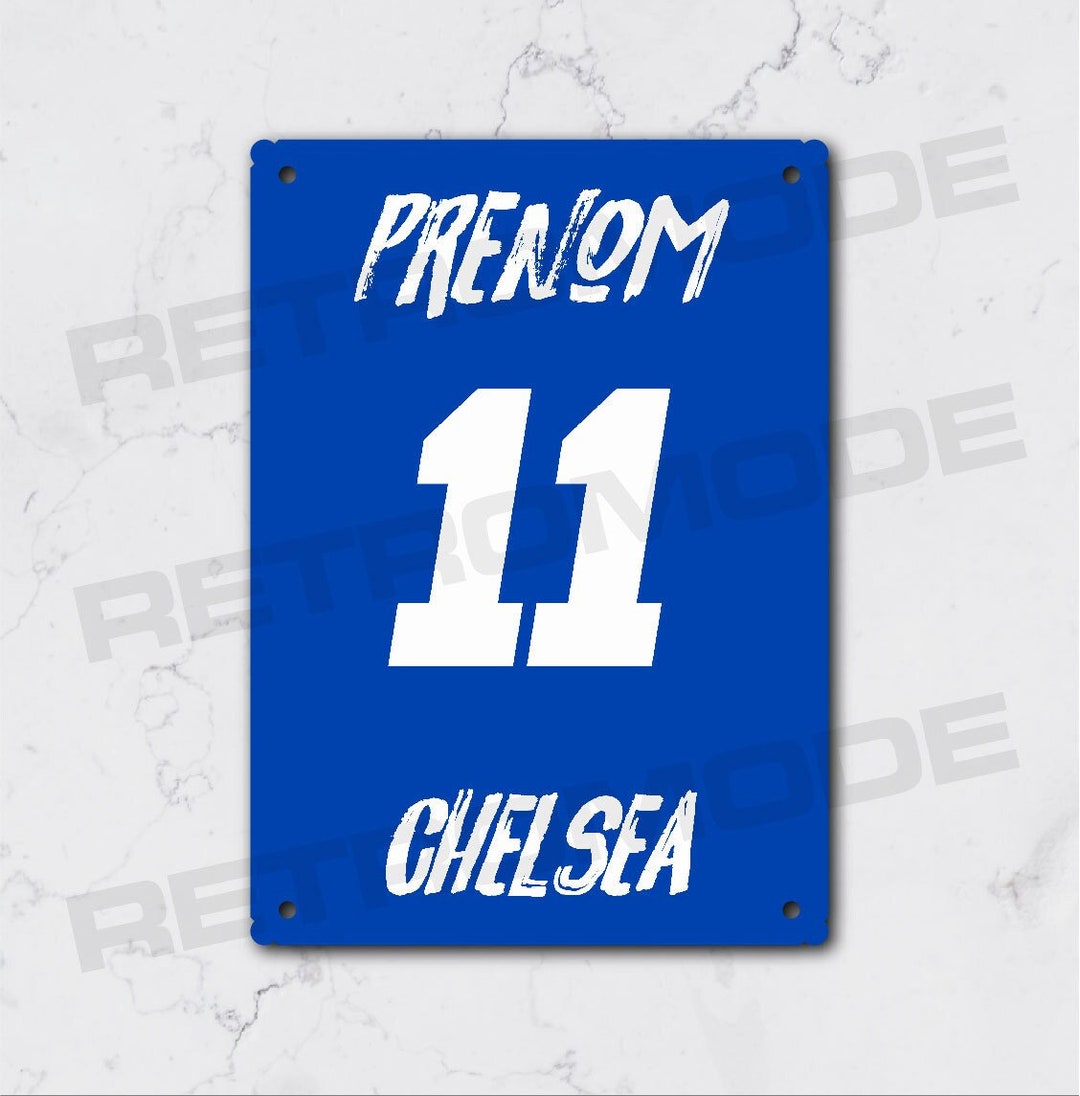 Personalized Football Chelsea Metal Plaque, Football Gift Idea With ...