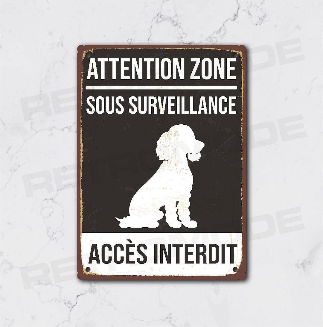 Poodle Sign, Warning Sign for Dog-controlled Area, Forbidden Gate Sign ...