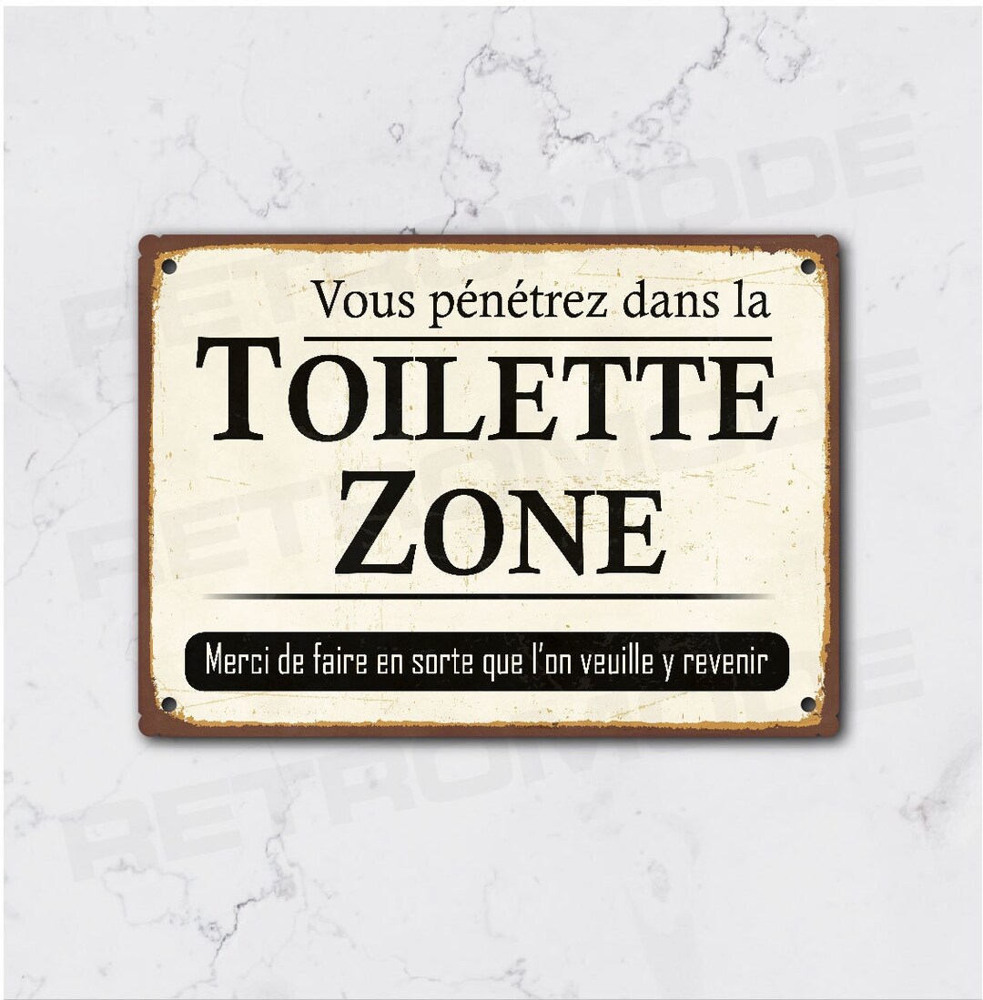 Toilet Sign, Funny Door Sign With Toilet Quote, Wall Decoration With ...