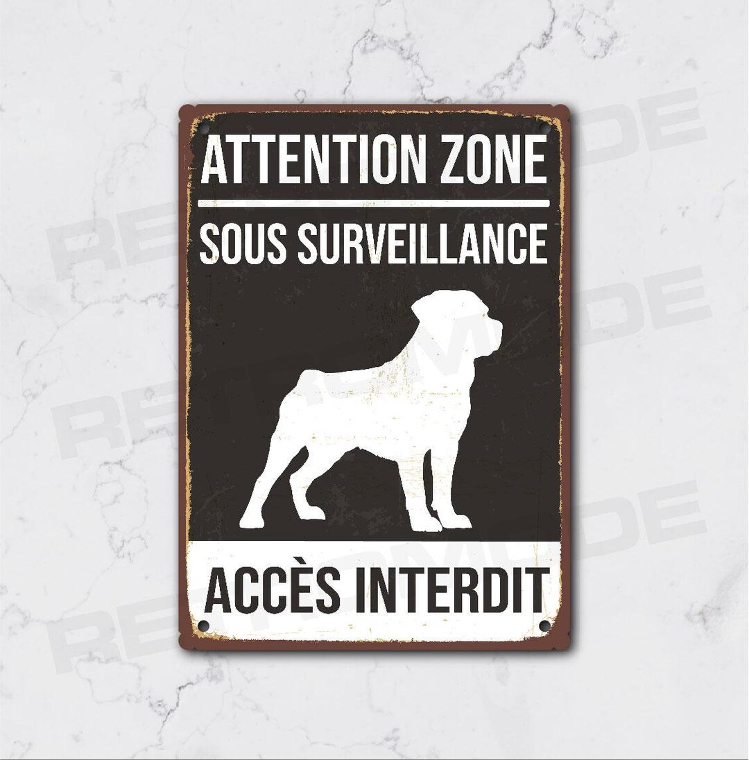 Rottweiler Sign, Warning Sign, Dog Area Under Surveillance, No Entry ...