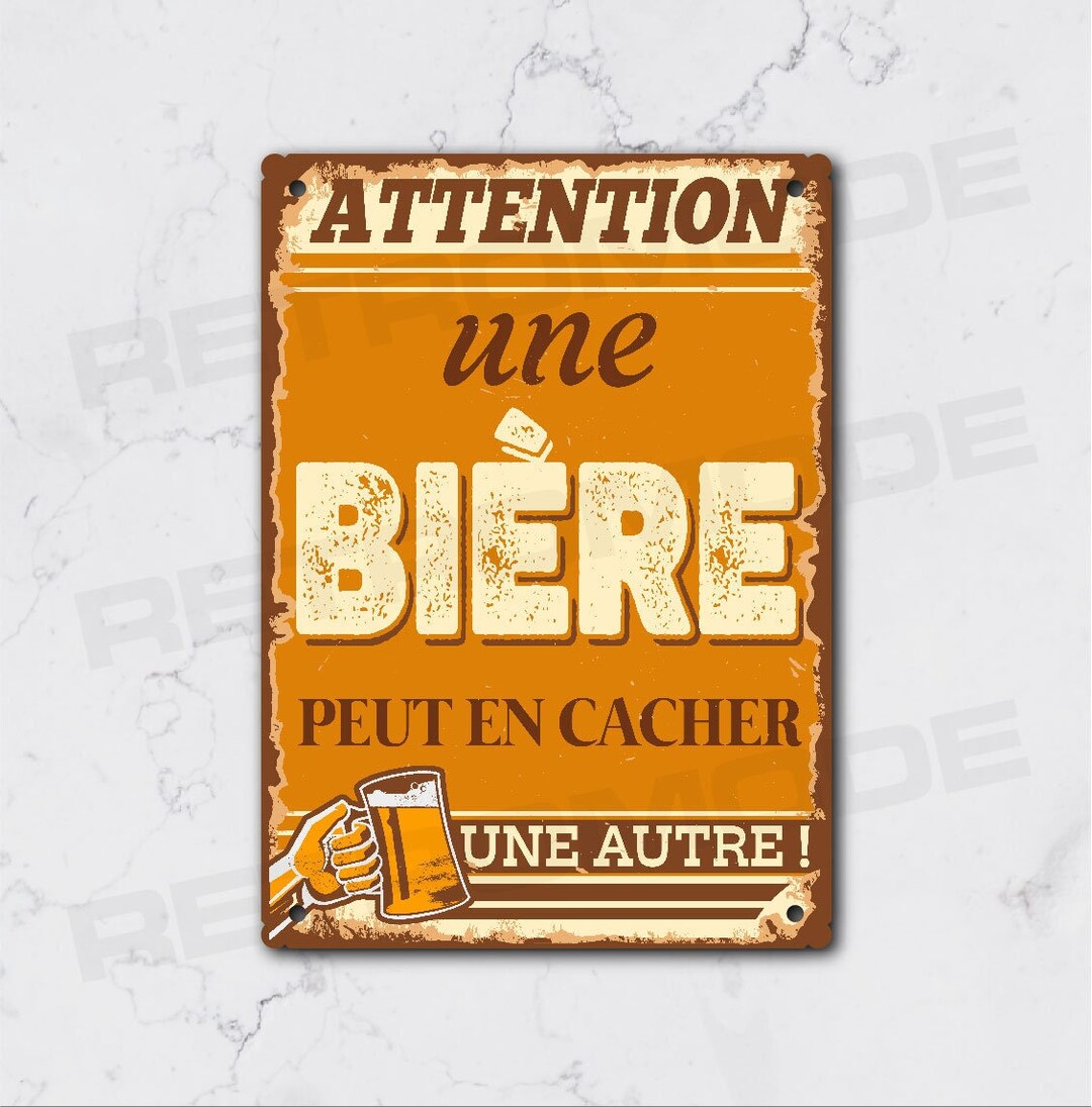 One Beer Can Hide Another, Wall Decoration Quote Bar, Humorous Vintage ...