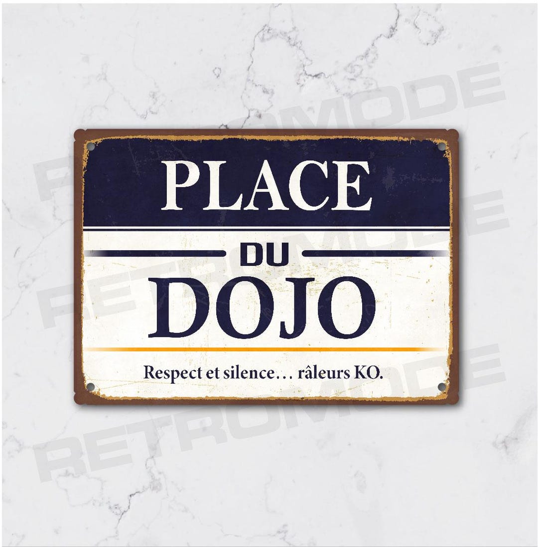 Dojo Place Plaque, Gym Wall Decoration, Combat Sports Sign, Martial ...