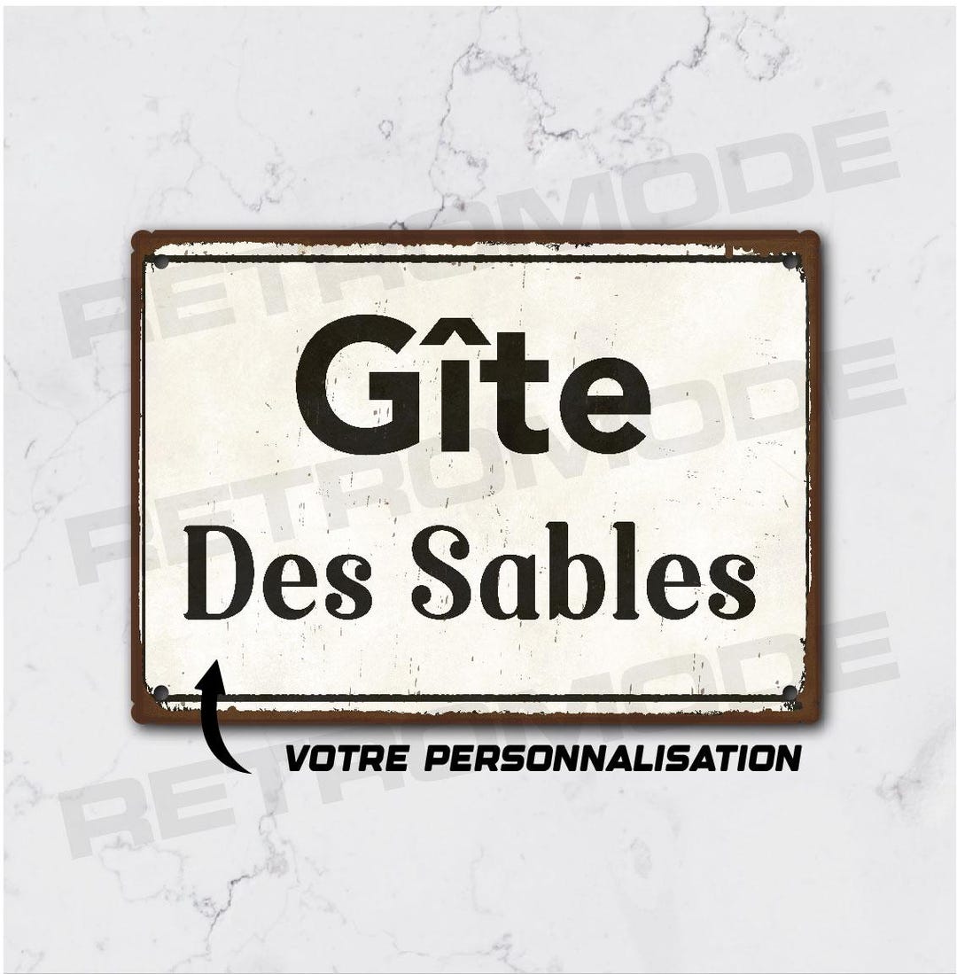 Personalized Gîte Plaque, Guest House Wall Decoration, Personalized ...