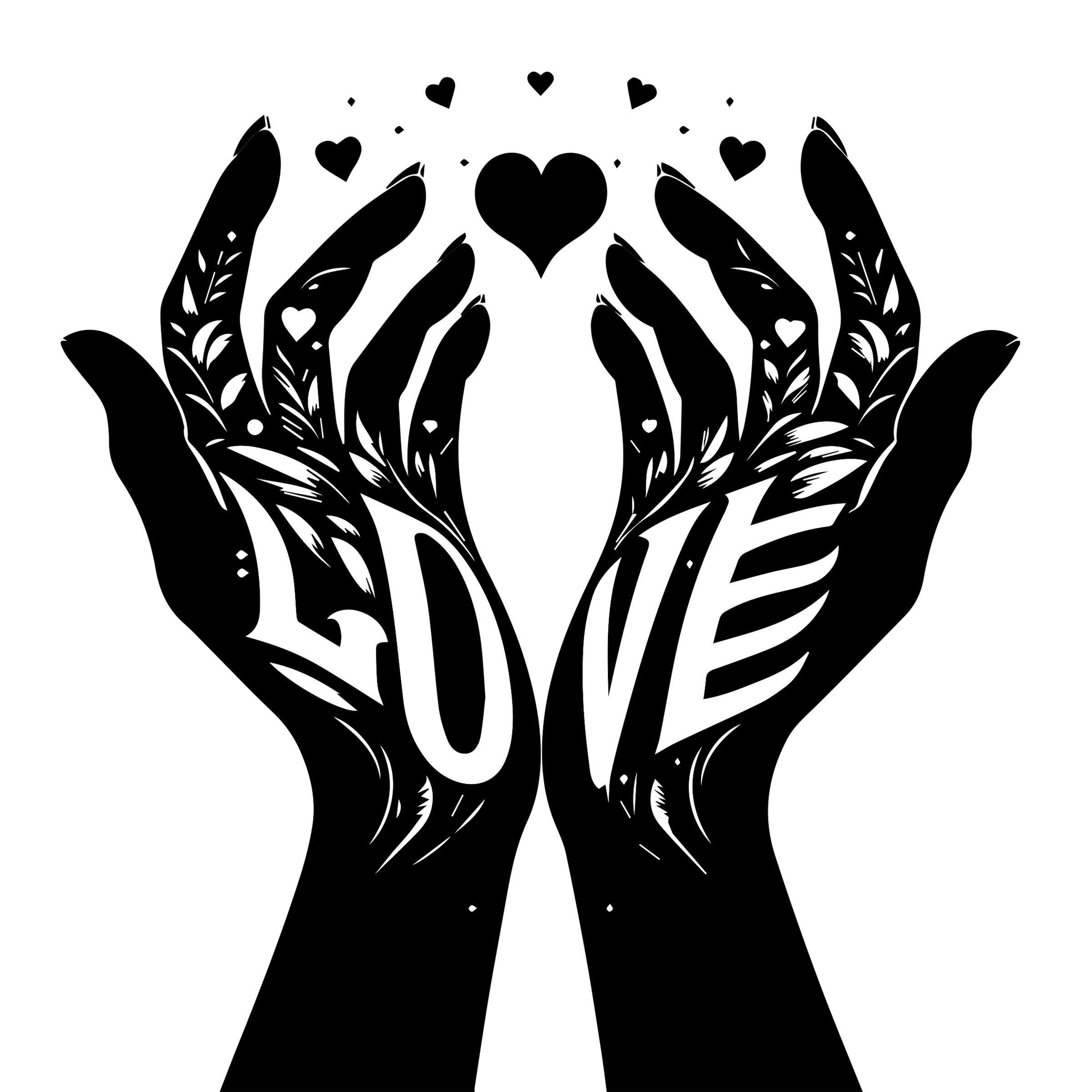 SVG, Two Hands, of Love Clipart, Digital Print, Gifts for Valentine's ...