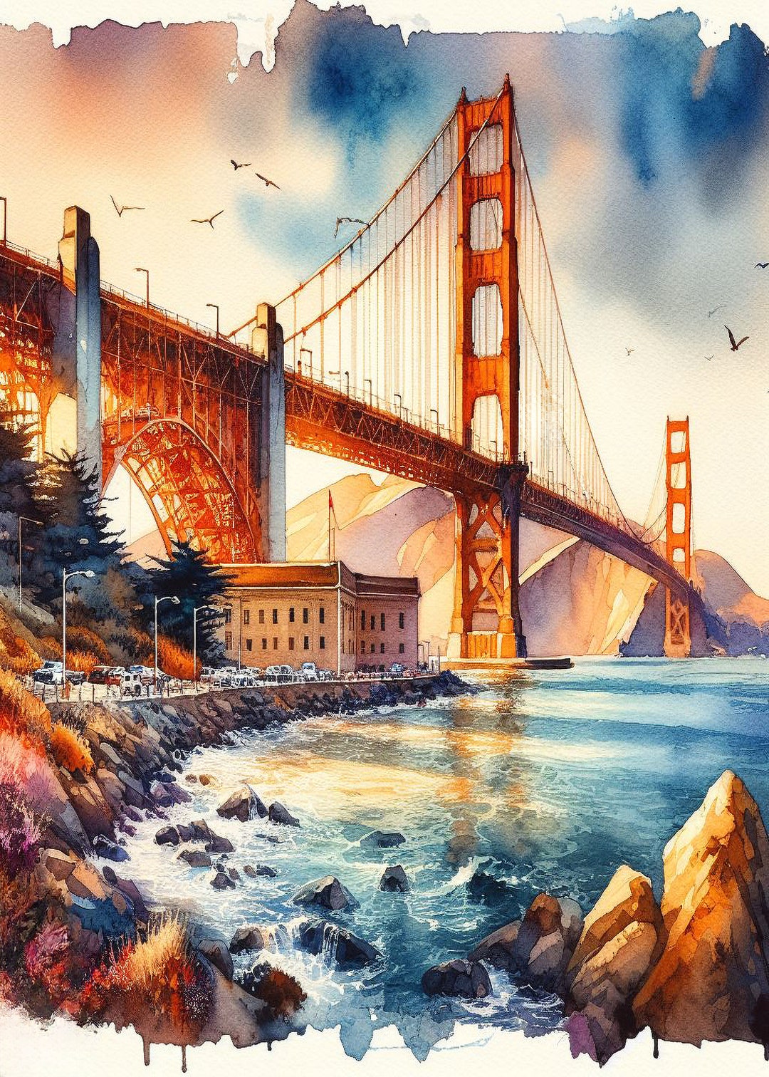 Golden Gate Bridge Landscape Digital Print: Bring San Francisco Charm ...