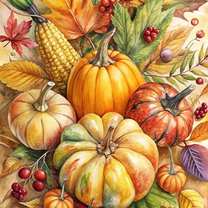 Thanksgiving Set 5 Design, Wall Art Décor Autumn, Digital Bundle ,wall ...