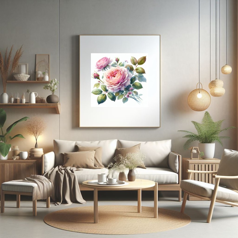 Romantic Rose Digital Painting - Perfect Gift for Lovers, Friends, and ...