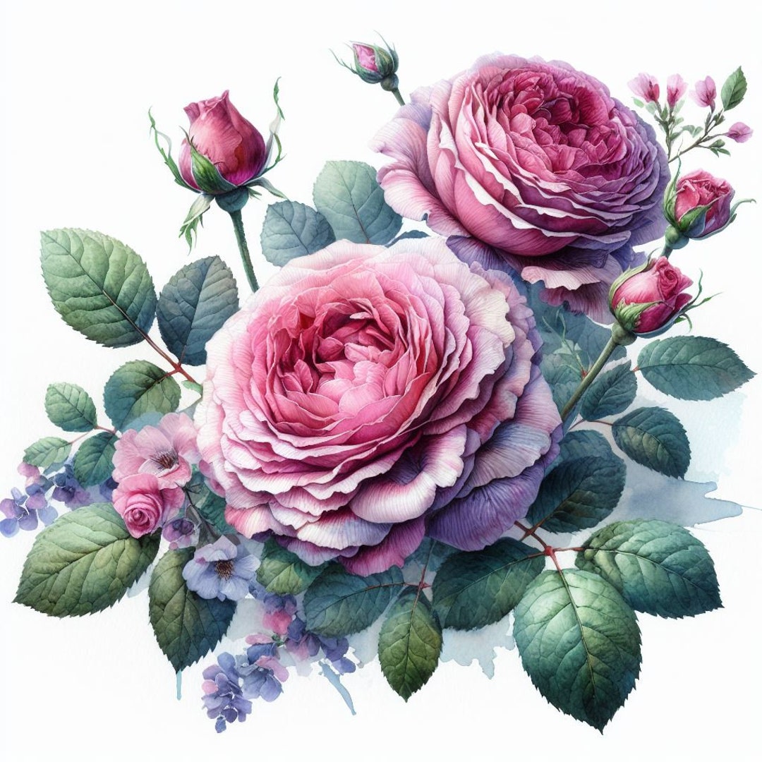 Romantic Rose Digital Painting - Perfect Gift for Lovers, Friends, and ...