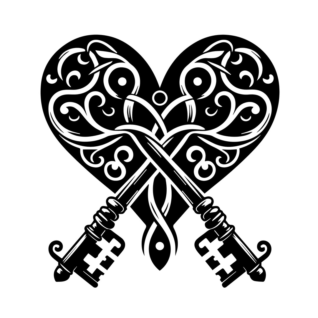 SVG, Key of Love, Clipart, Digital Print, Gifts for Valentine's Day ...