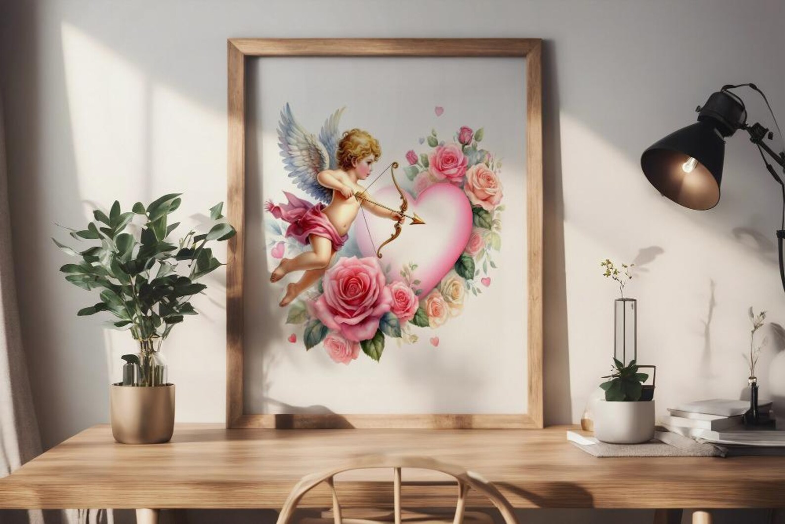 Wall Arts Gift Romantic Cupid Digital Print for Valentine's Day Love ...