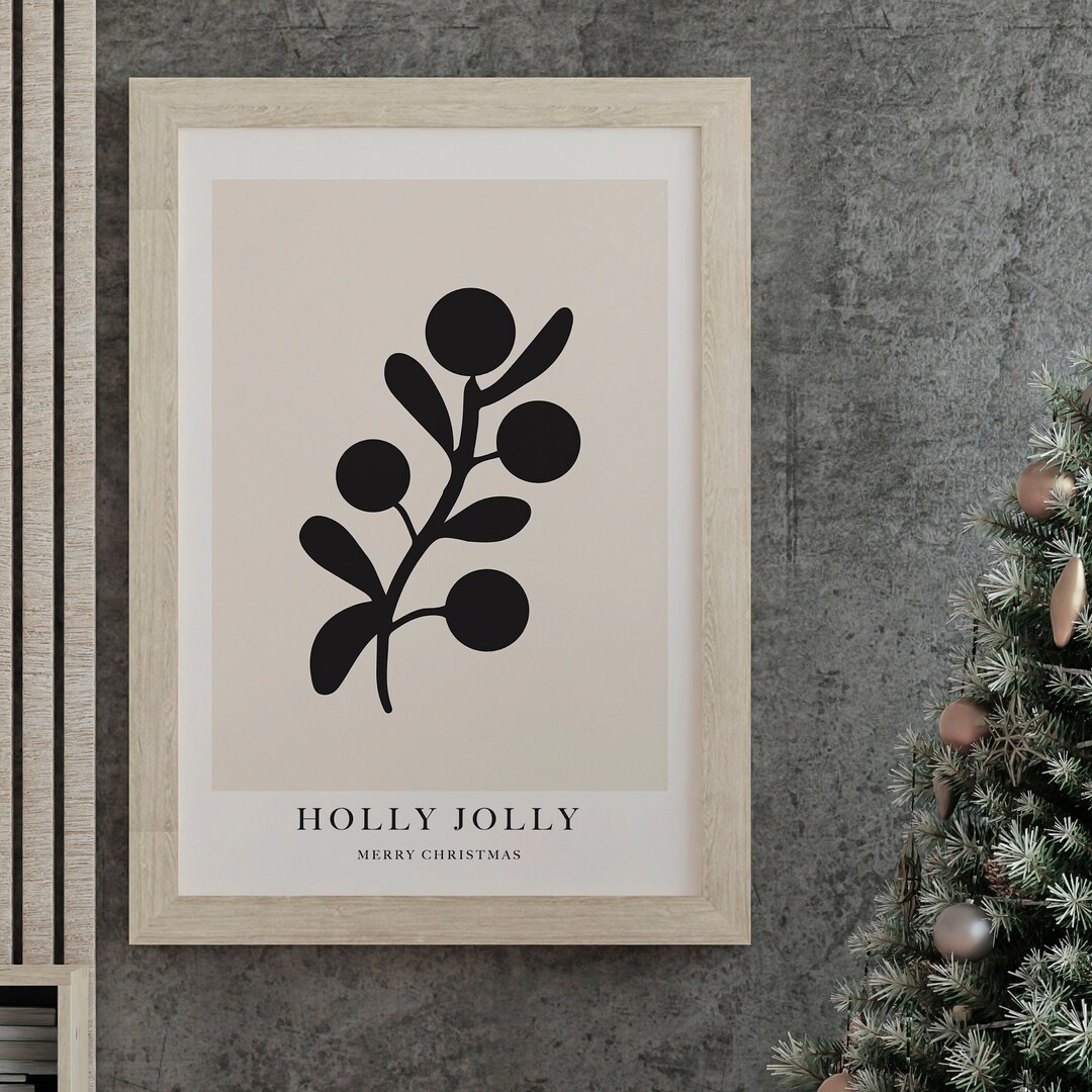 Holly Jolly Merry Christmas Quotes Wall Art, Christmas Decorations ...