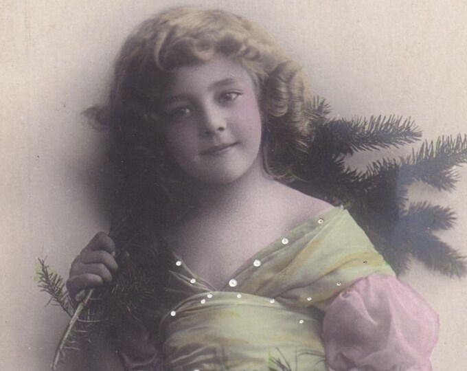 Edwardian Child Girl Grete Reinwald Antique French Tinted Real Photo Postcard - Etsy