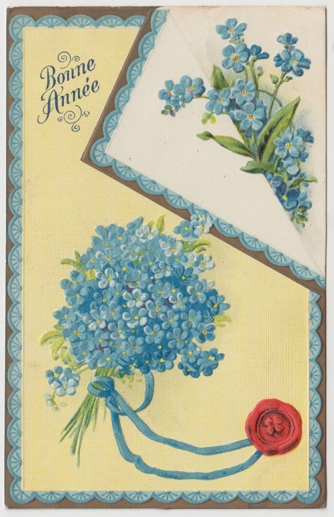 Forget-me-nots Flower Antique Embossed Postcard Greetings Postcard - Etsy