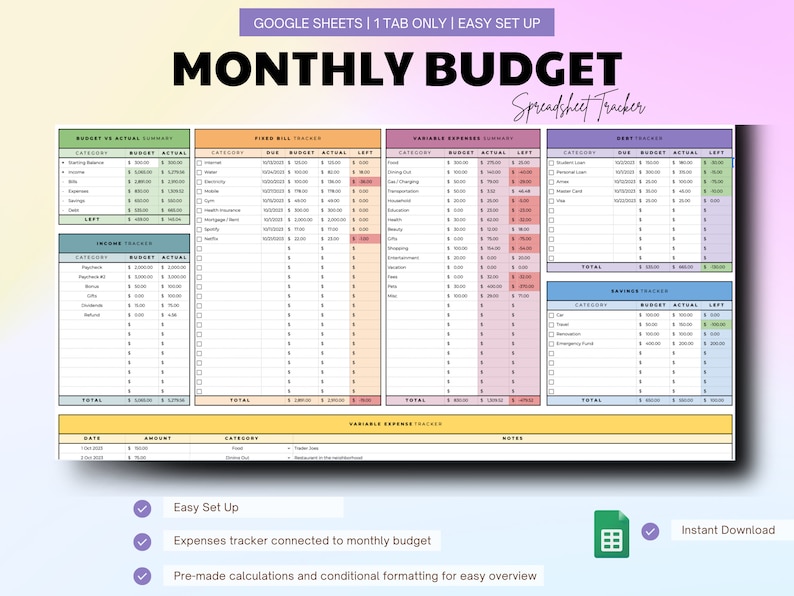 Monthly expense spreadsheet for catering - leedolf