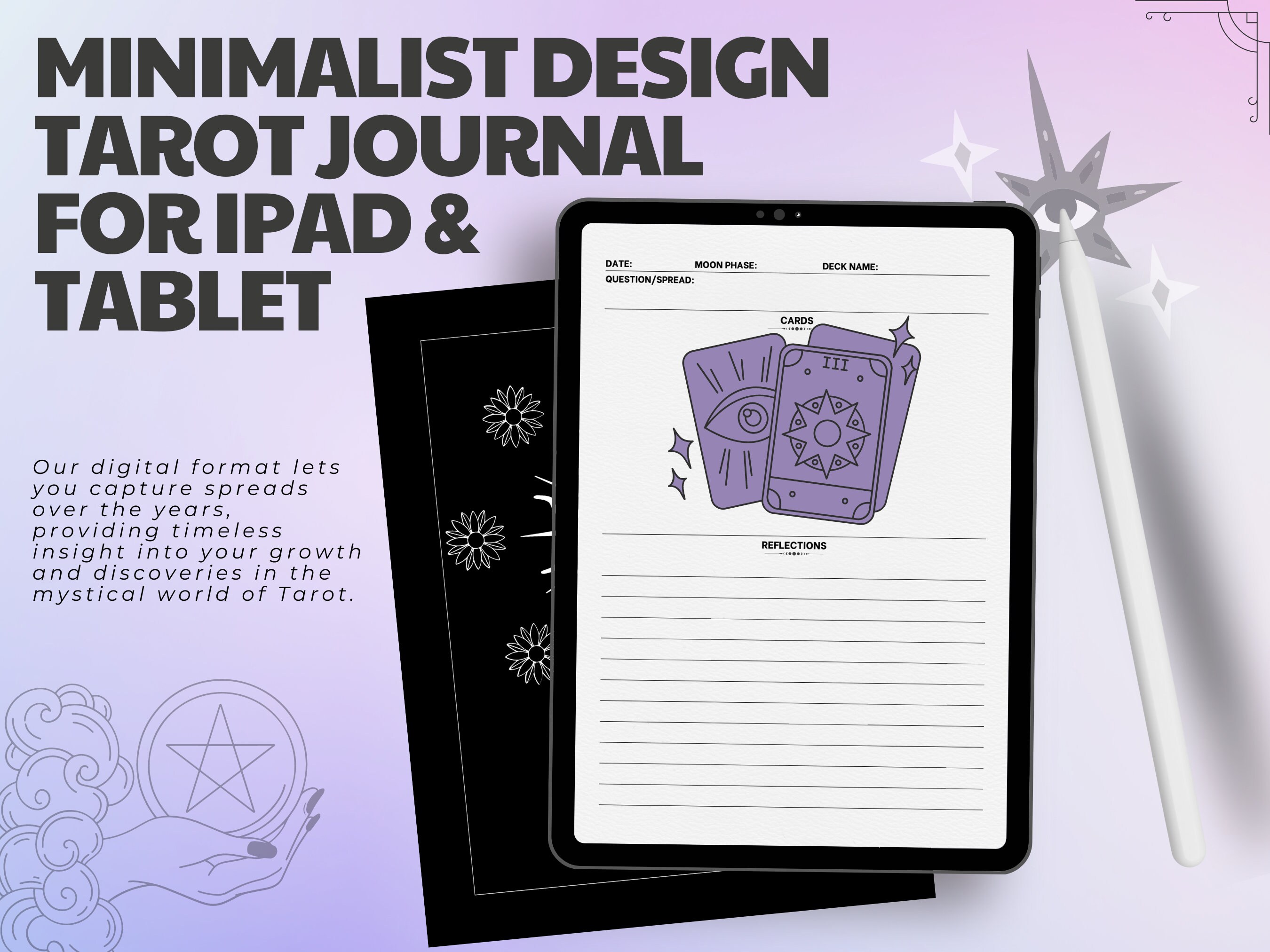 Sun Digital Tarot Journal | Oracle Journal | Tarot Daily Card Reading ...
