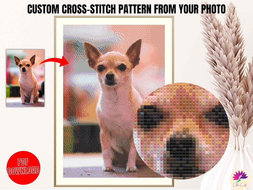 Custom Cross Stitch Pattern From Your Photo PDF Counted Cross-stitch ...