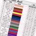 DMC Color Charts With 456 Colors and RGB Codes Digital Download ...