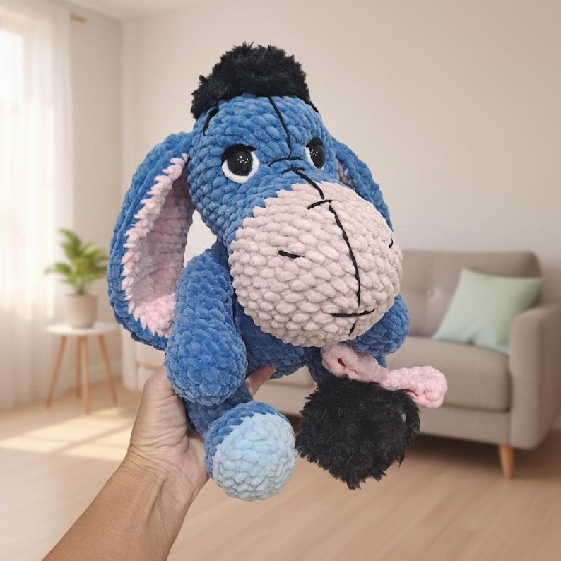 Droopy-eared Donkey Crochet Pattern, Cute Plush Donkey Amigurumi PDF ...