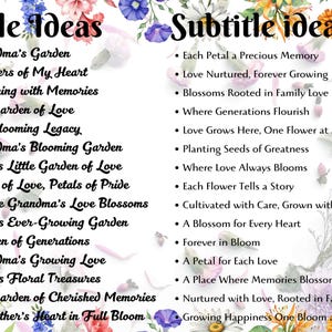 Birth Month Flowers Custom Art With Quotes - Framed Grandma’s Garden ...
