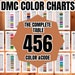 DMC Color Charts 456 RGB Codes Digital Download Printable DMC Chart ...