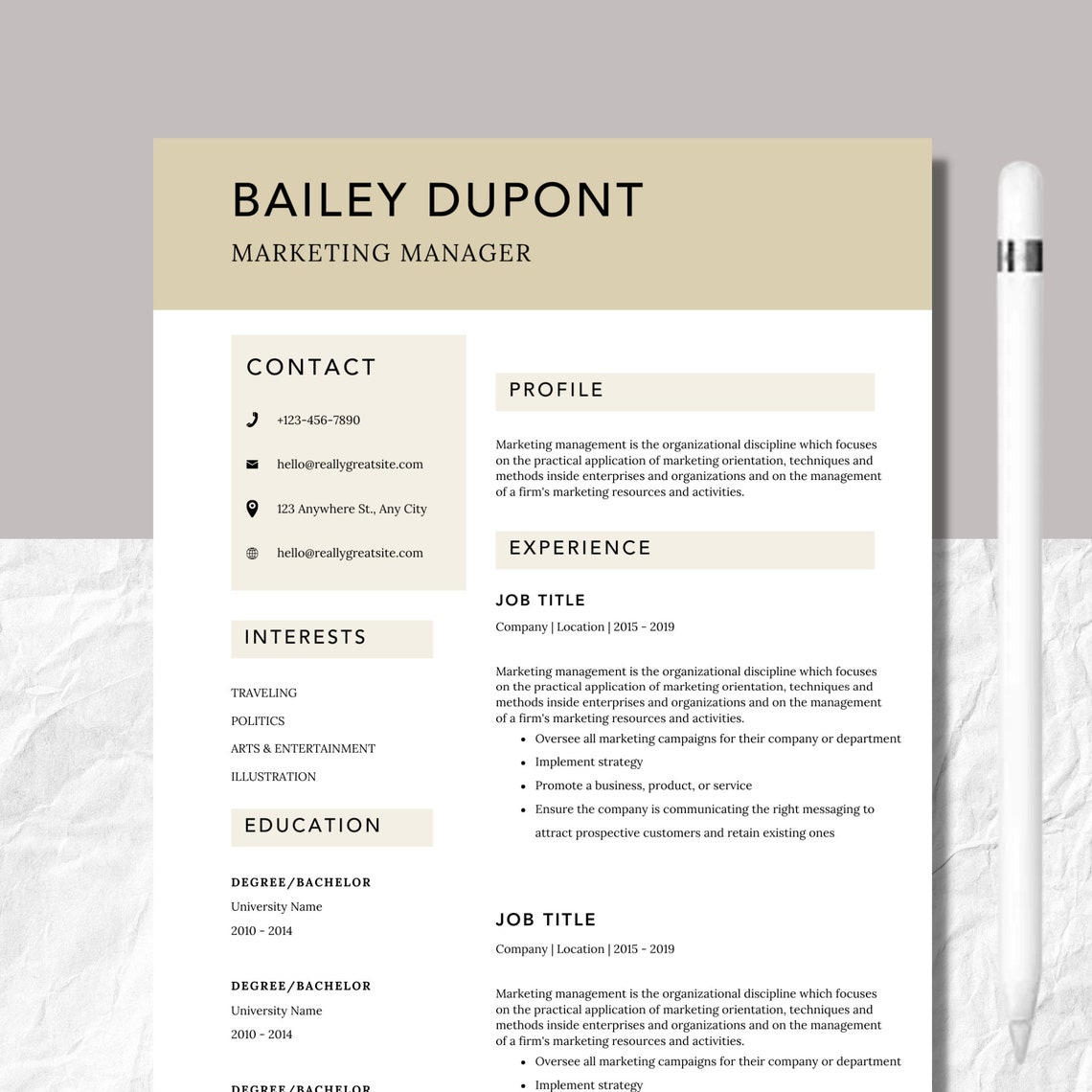 Ats Friendly Resume Ats Resume Template CV Infographic - Etsy