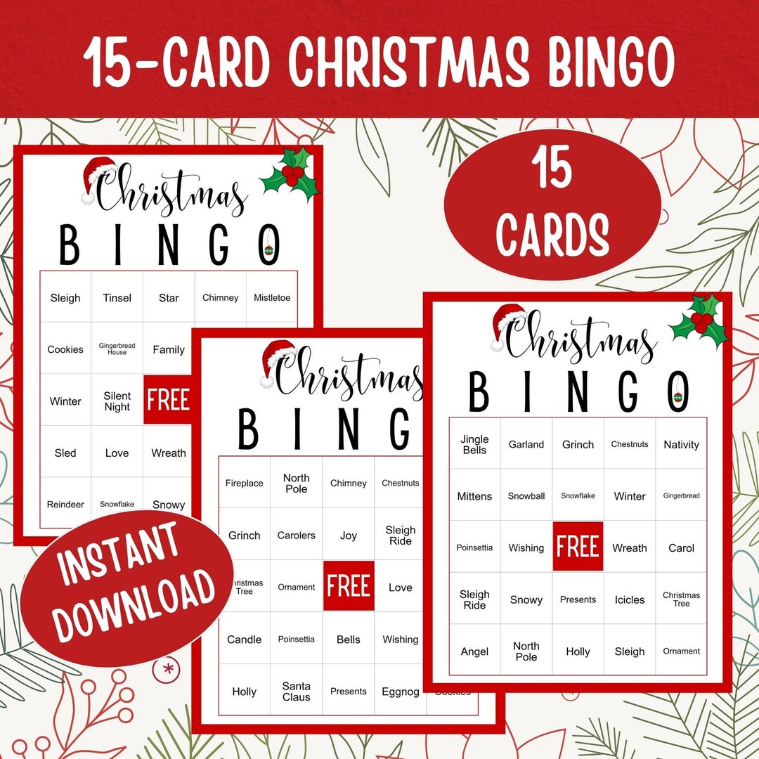 Christmas BINGO, Christmas Games, Christmas Activities, Family - Etsy