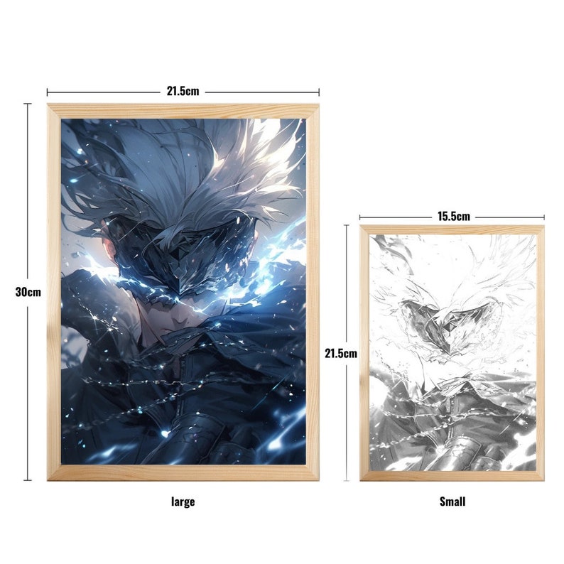 Custom Sukuna Jujutsu Kaisen LED Art Poster Wood Frame Home - Etsy Canada