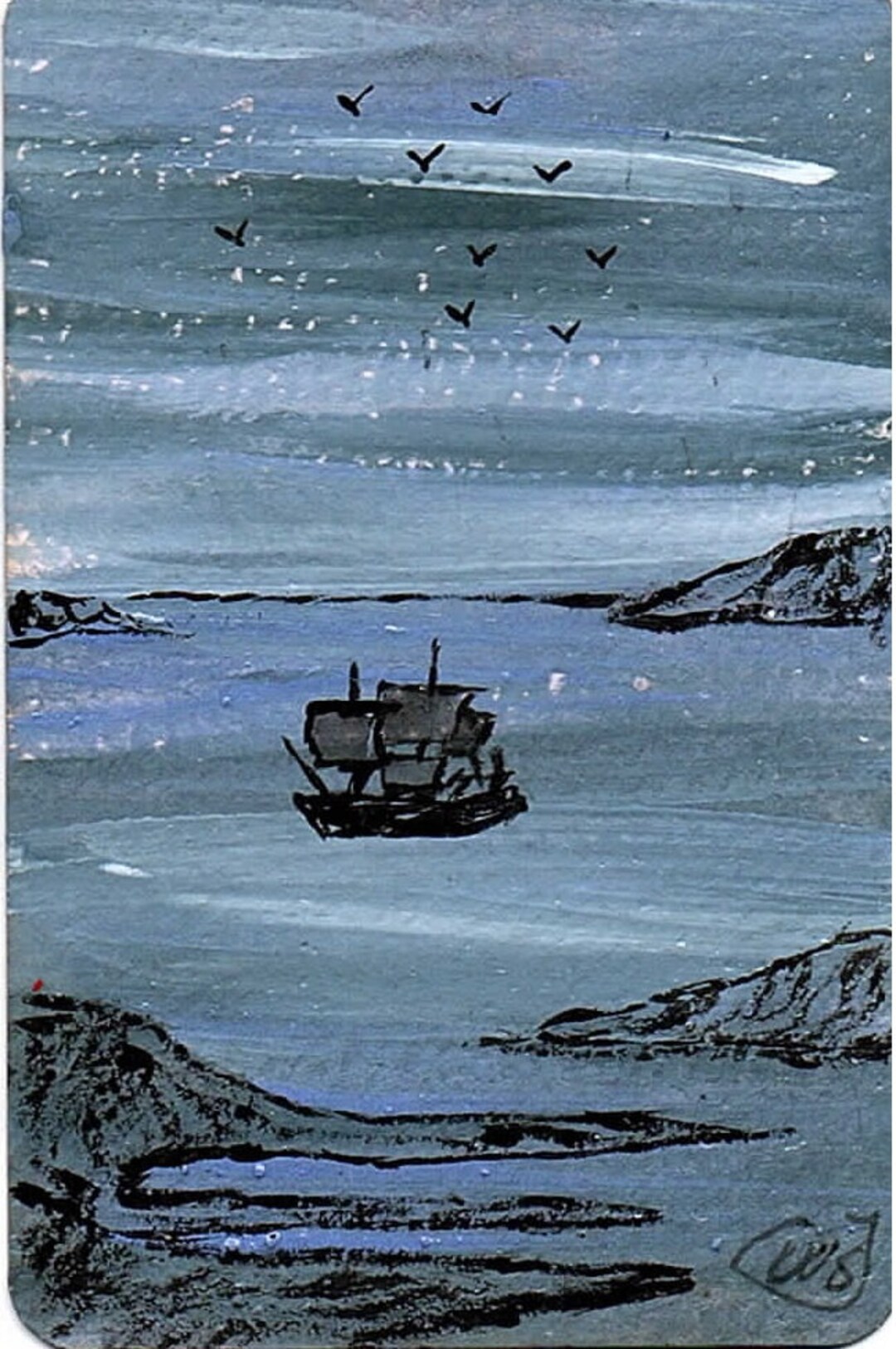 Original, Painting Card, Painting Card, 그림 가드, Collection, Seaside ...