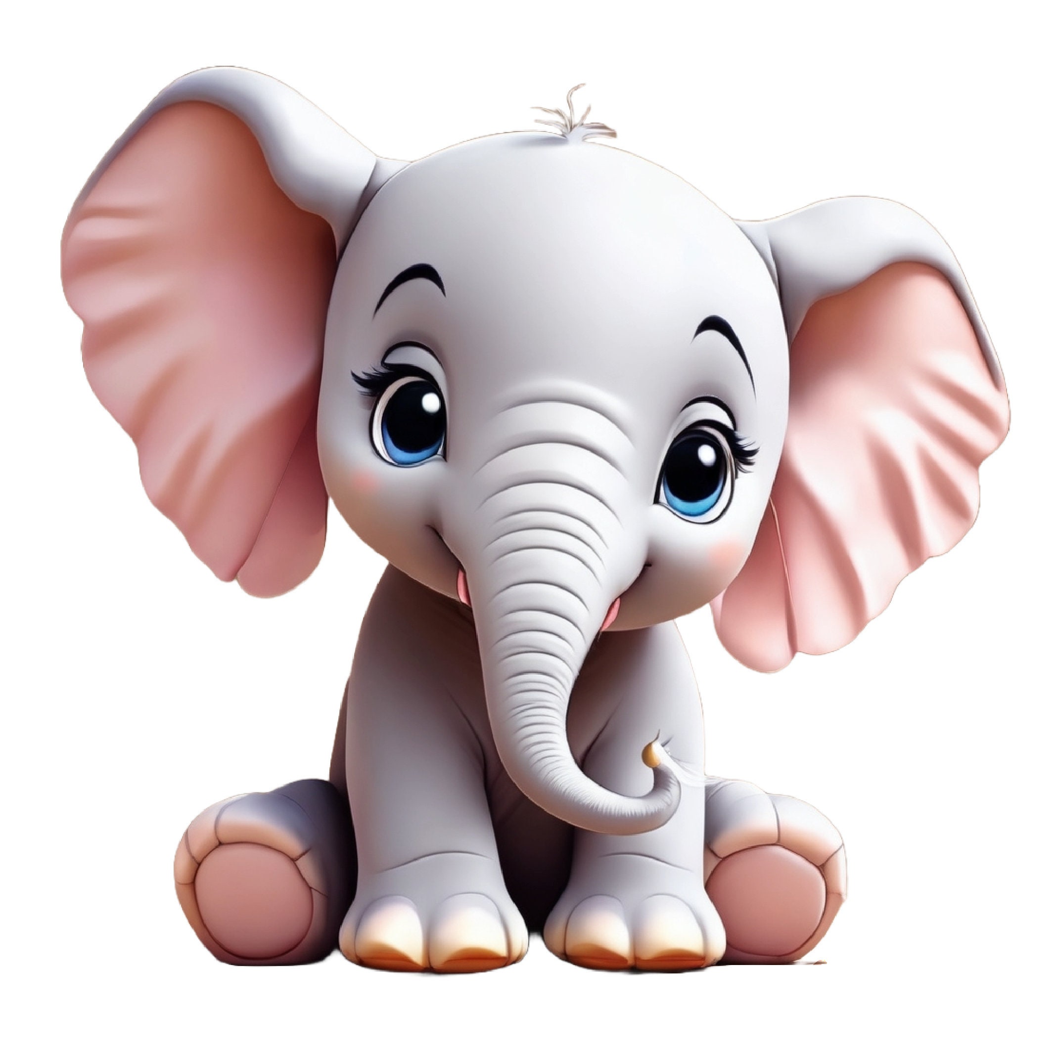 Cute Elephant Vinyl Sticker - Etsy