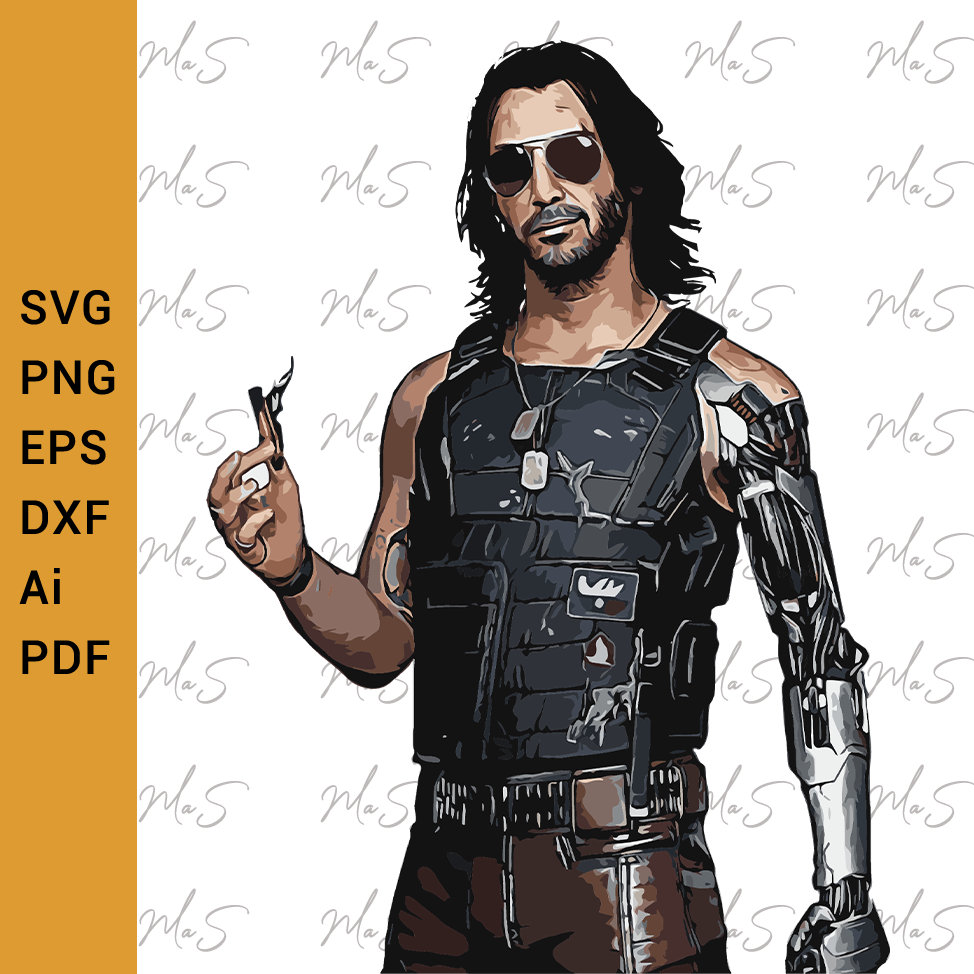 CYBERPUNK Johnny Silverhand Svg || Cyberpunk 2077 Svg | Cyberpunk ...