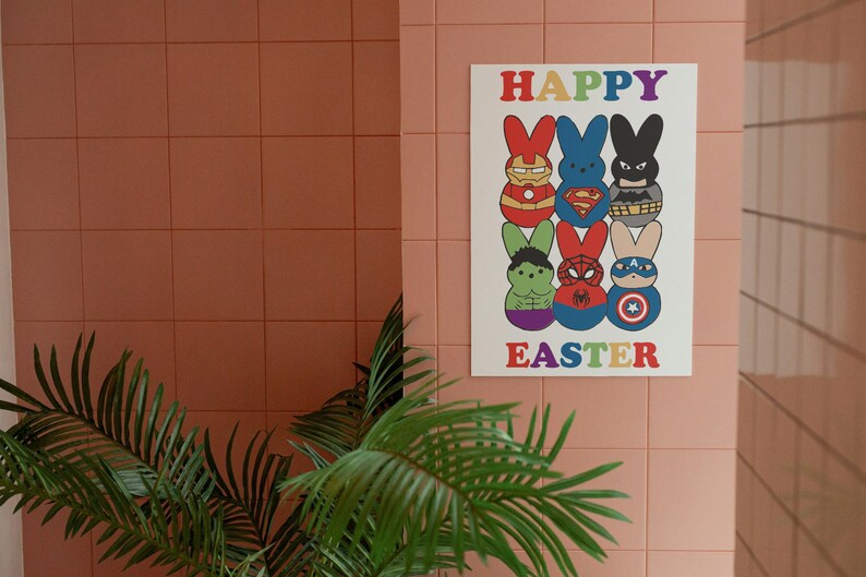 Happy Easter Superhero Svg | Easter Peeps Easter Bunny Superheroes ...