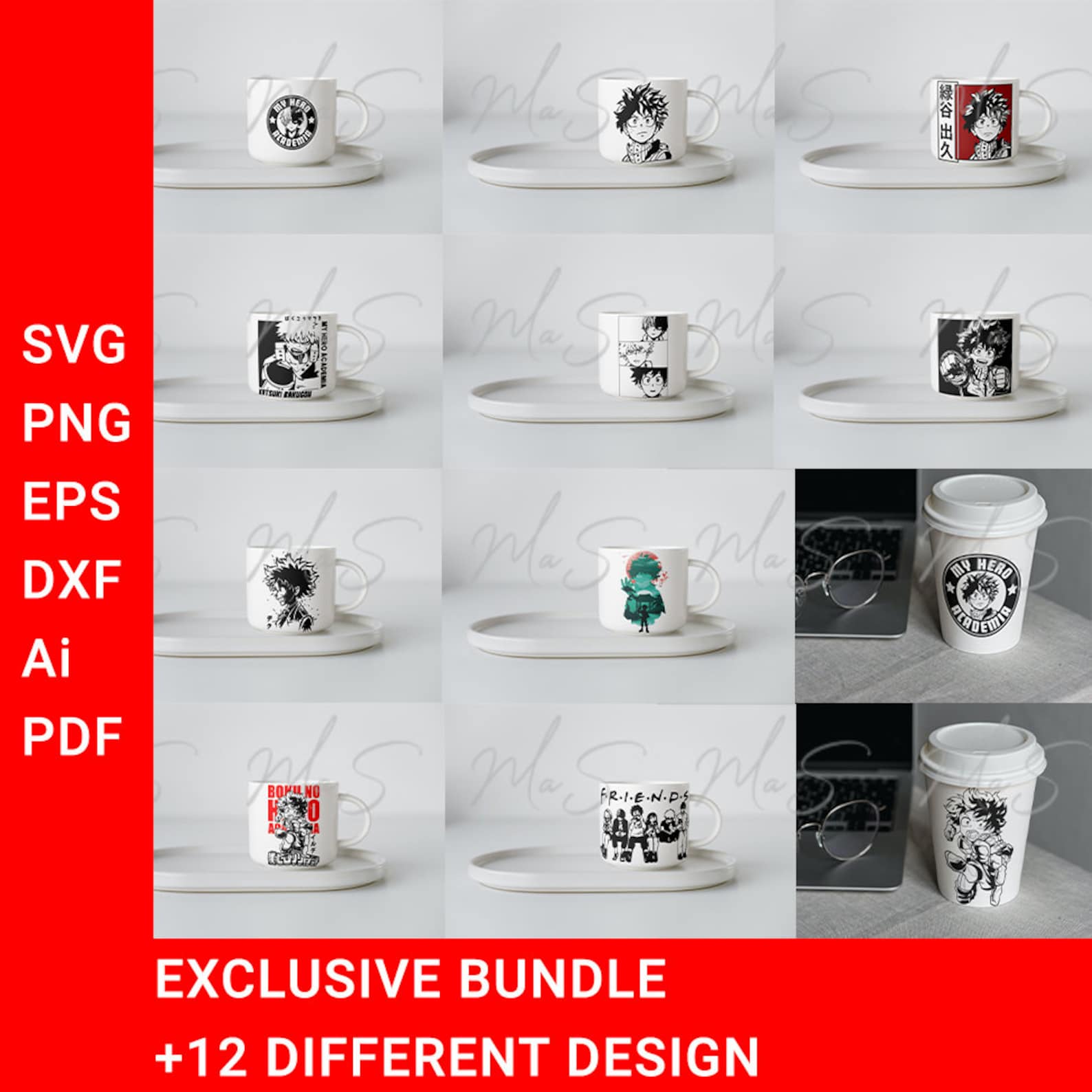 Anime Bundle SVG | Japanese SVG | Anime Silhouette | Anime Manga ...