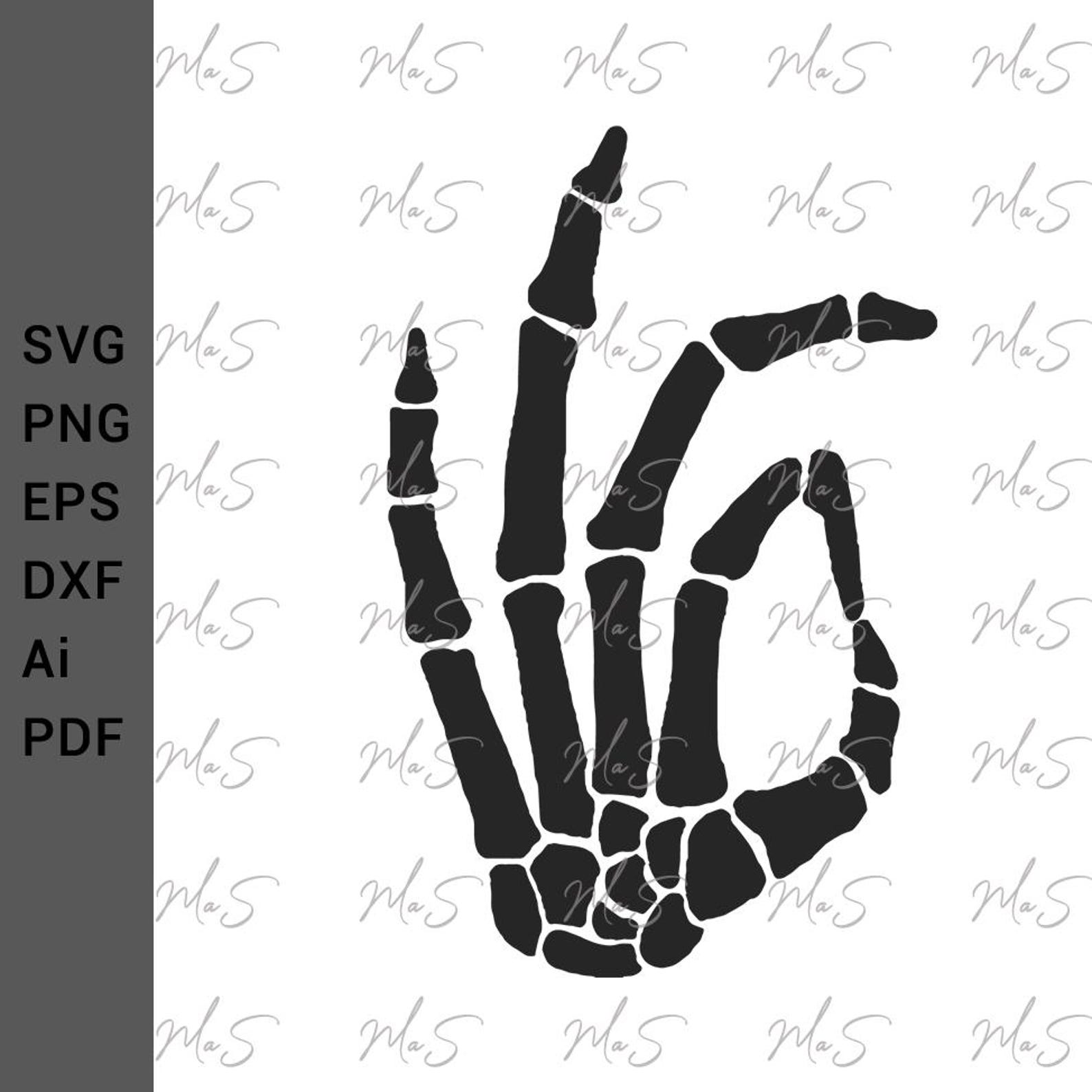 Sketelton Hands Svg | Halloween Bundle | Skull Skeleton Hand Clipart ...