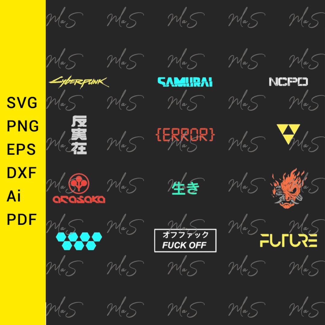 CYBERPUNK 2077 Symbols Svg || Cyberpunk 2077 Svg || Bundle || Download ...