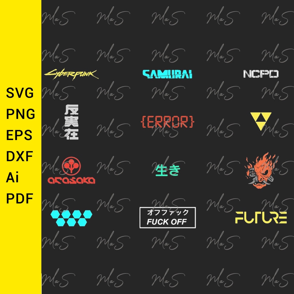 CYBERPUNK 2077 Symbols Svg || Cyberpunk 2077 Svg || Bundle || Download ...