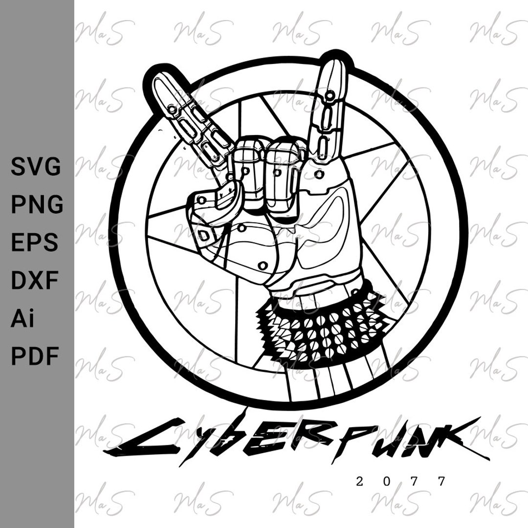 CYBERPUNK 2077 // Johnny Silverhand LOGO // Black and White // Instant ...