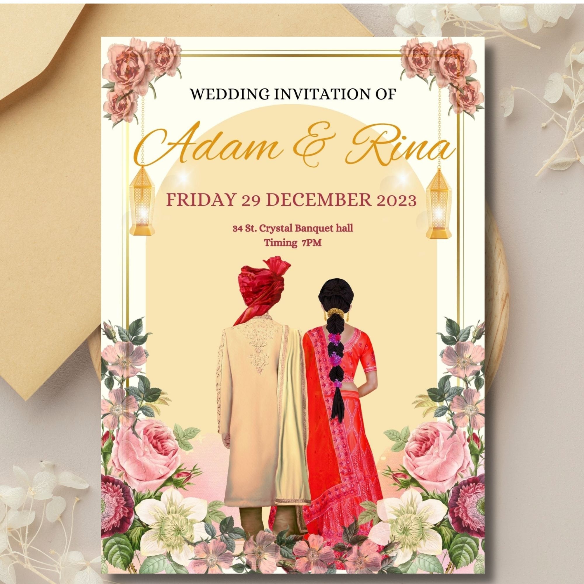 Editable Indian Wedding Invitation Templates,digital Download,desi ...