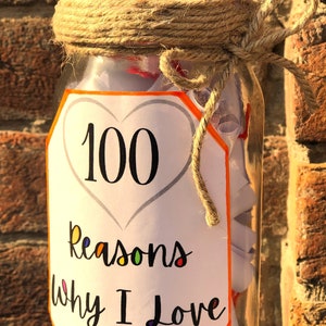 52 Reasons Why I Love You Jar,100 Message Filled Mason Jar, Love Notes ...