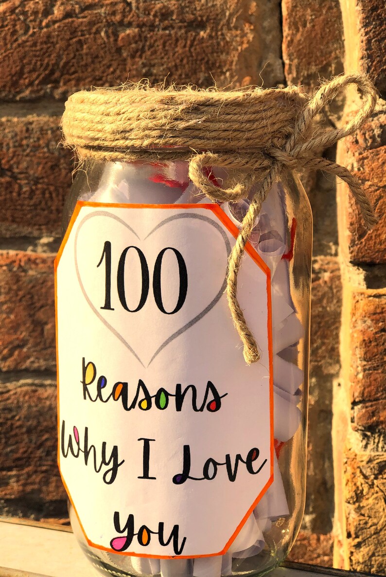 52 Reasons Why I Love You Jar,100 Message Filled Mason Jar, Love Notes ...