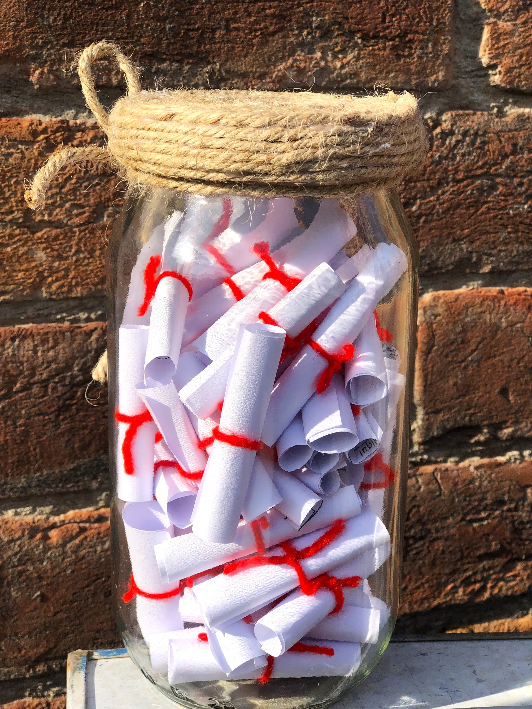 365 Reasons Why I Love You Jar, 365 Message Filled Mason Jar, Love ...