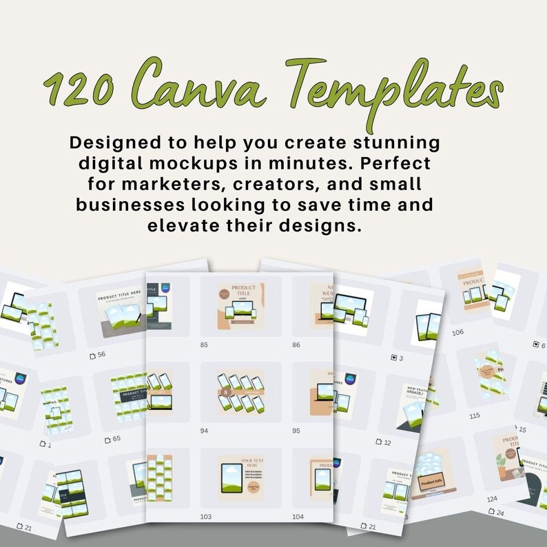 120 Canva Templates for Digital Mockups - Editable, Instant Download ...