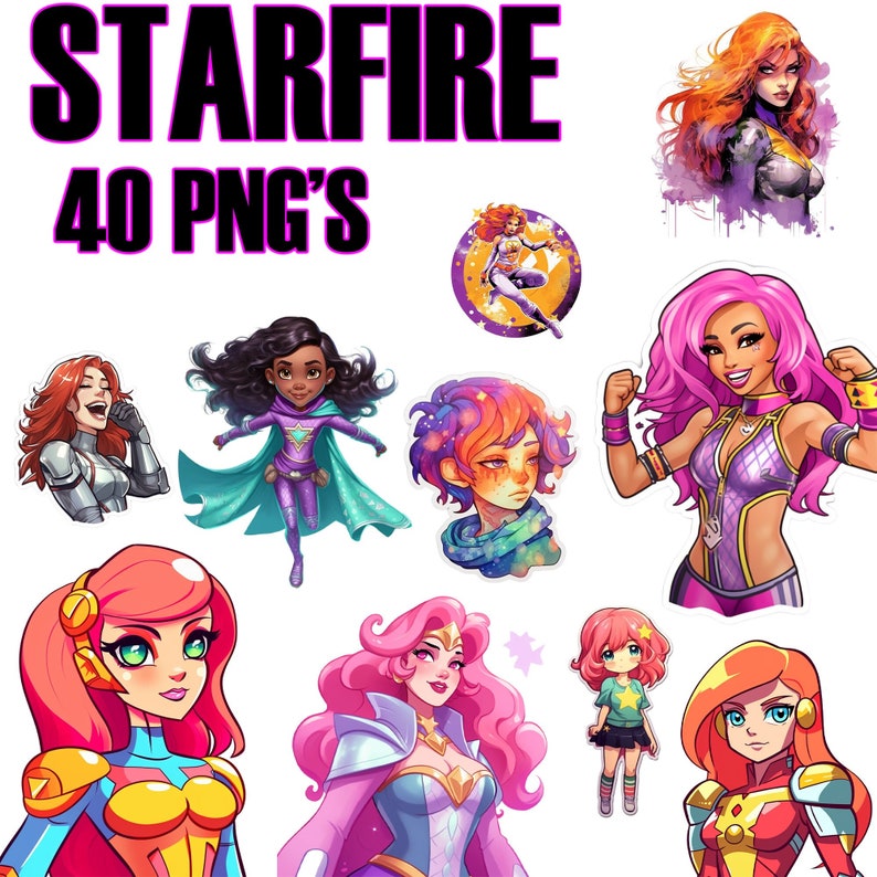 Starfire Png Starfire Png Bundle Starfire Sticker Transparent ...
