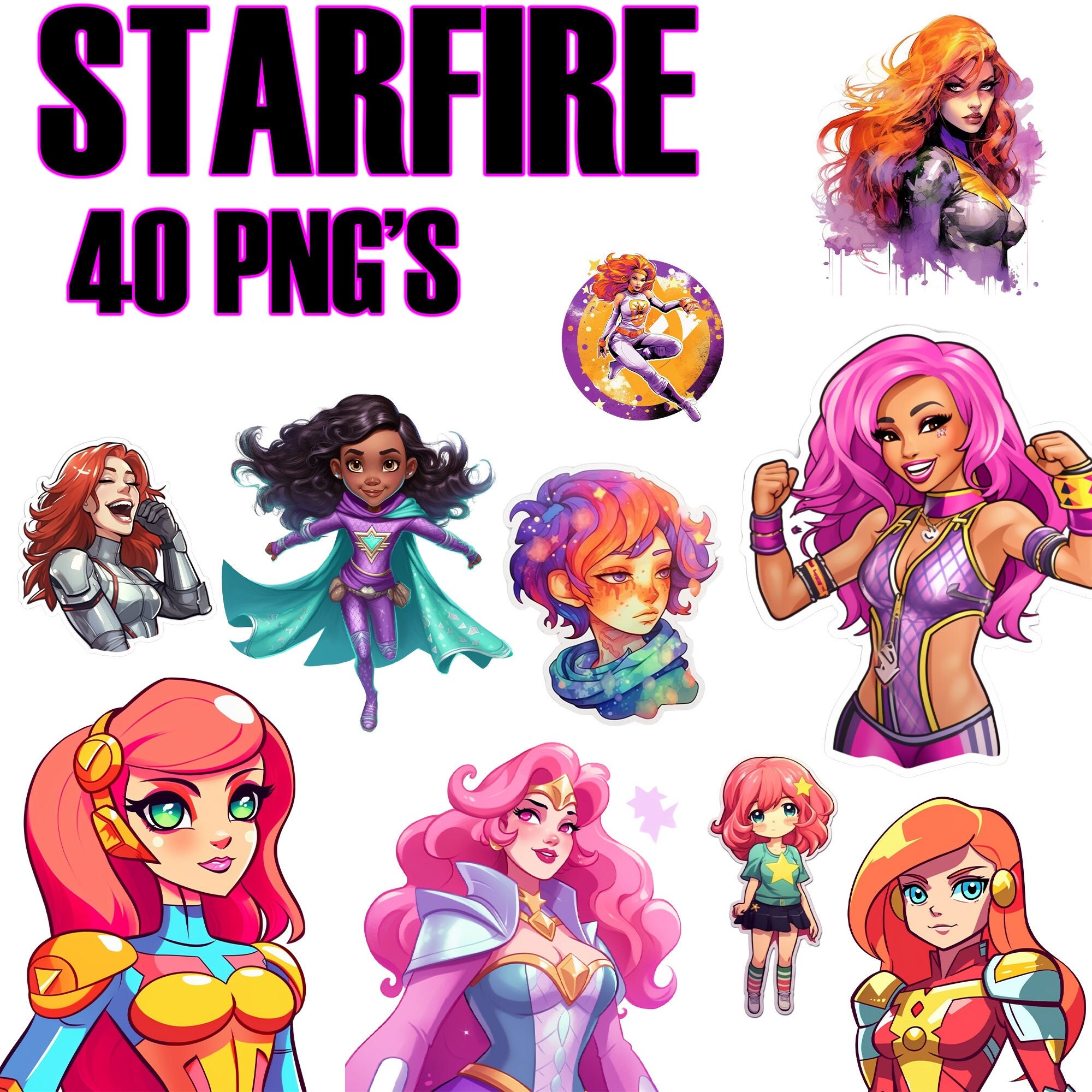 Starfire Png Starfire Png Bundle Starfire Sticker Transparent ...