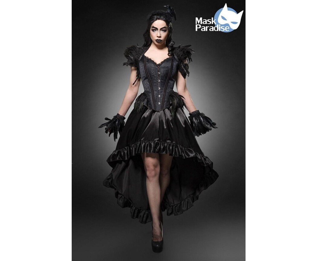 Crow Costume Witch Costume Larp Costume Demon Costumelarp - Etsy