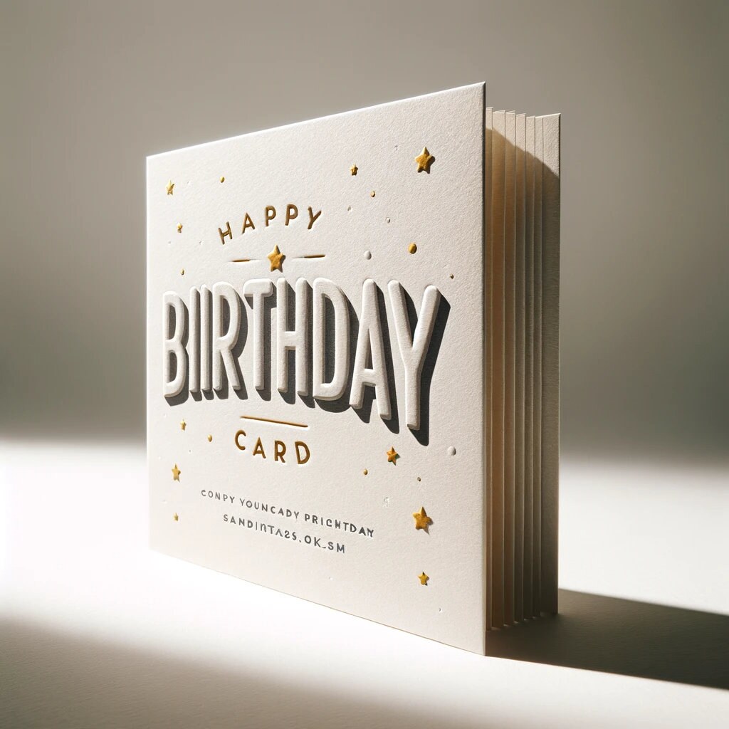 Handcrafted Birthday Card With Original Poem - Personalized Elegant ...